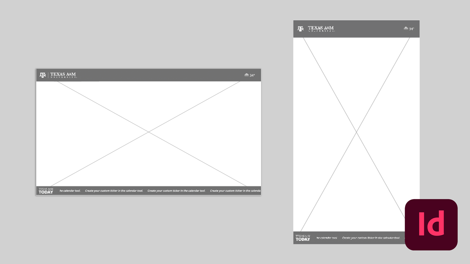 InDesign Templates – Blank Digital Signs – Marketing & Communications ...