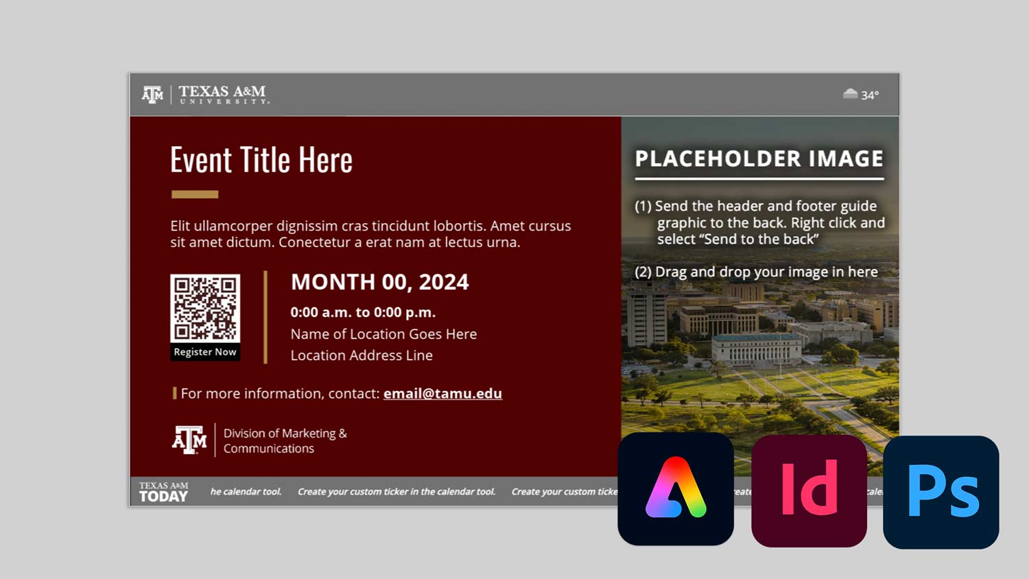 Designed Digital Sign Assets – Marketing & Communications | Texas A&M ...